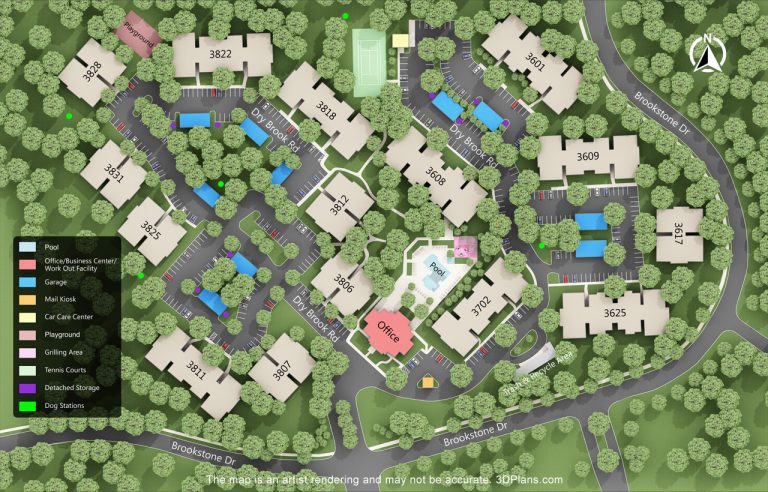 Site Plan - Brookstone Apartments in Charlotte